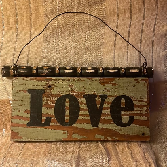 Hand Crafted | Wall Decor | Wooden Hanging Sign With Love Saying | Poshmark
